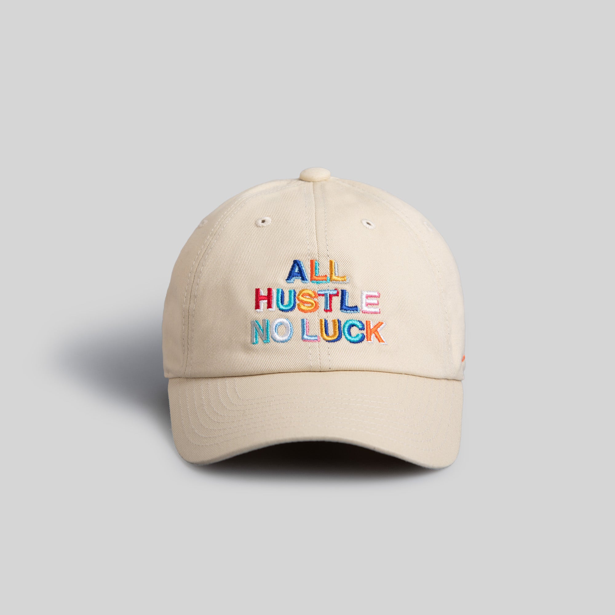 ALL HUSTLE NO LUCK SAND RELAXED FIT HAT