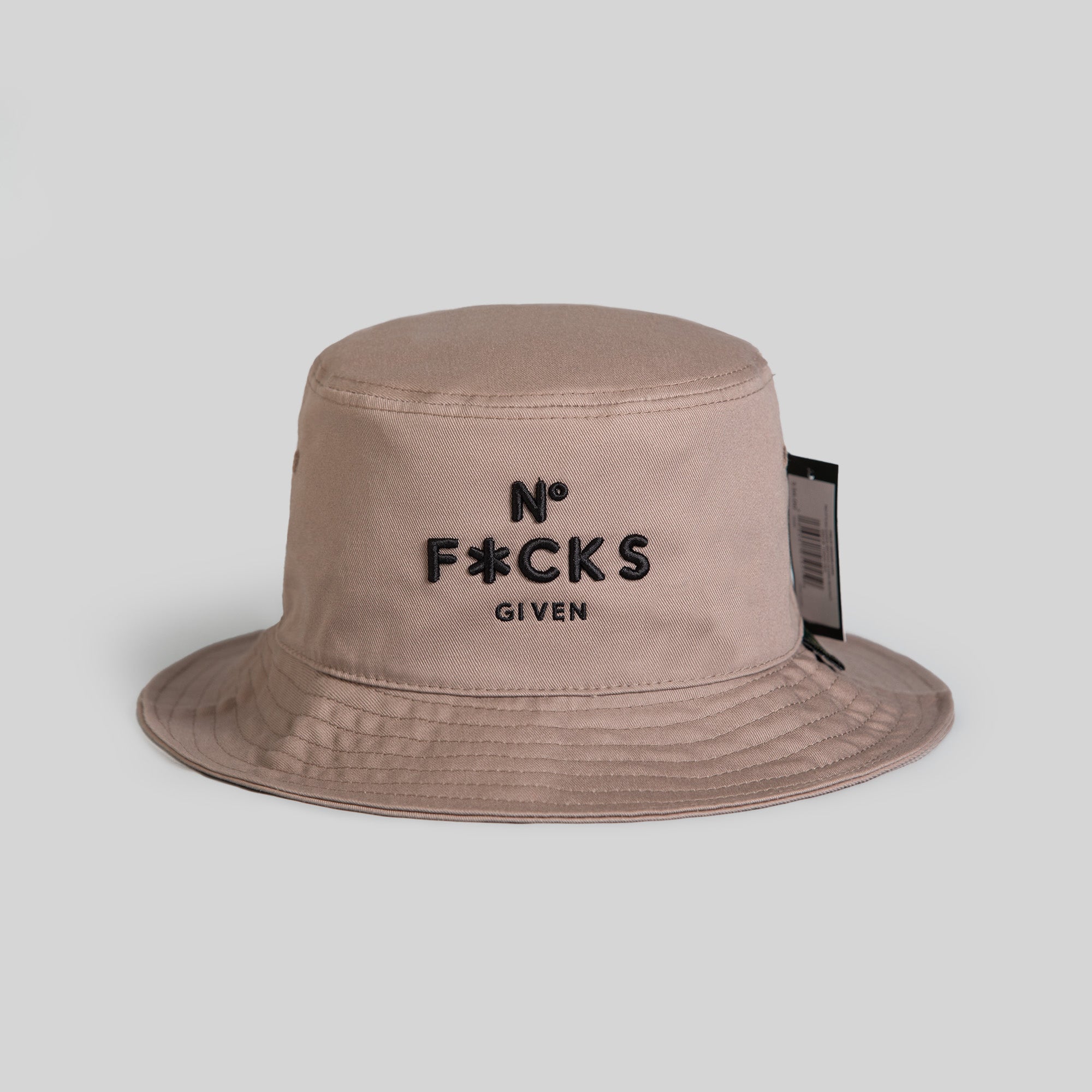 NO F*CKS GIVEN BRITISH KHAKI BUCKET HAT