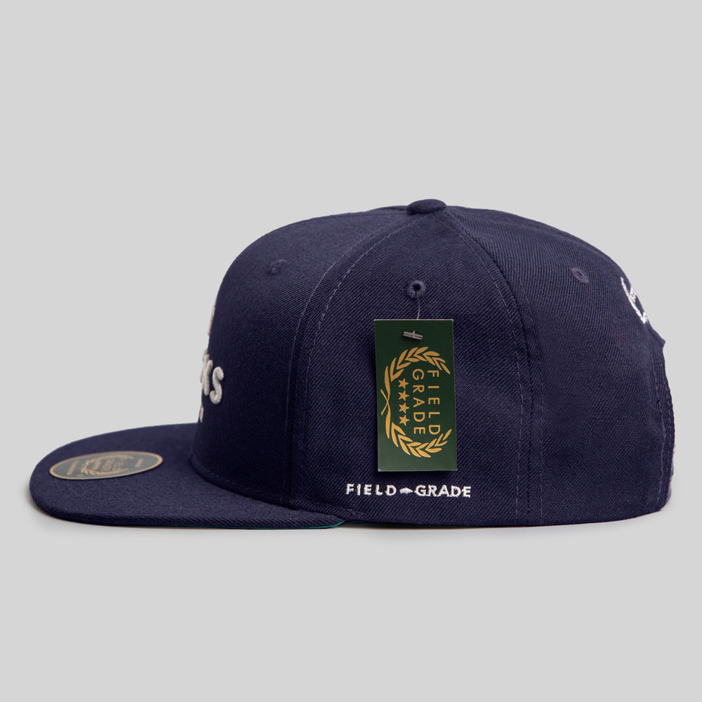 NO F*CKS GIVEN DEEP NAVY SNAPBACK HAT