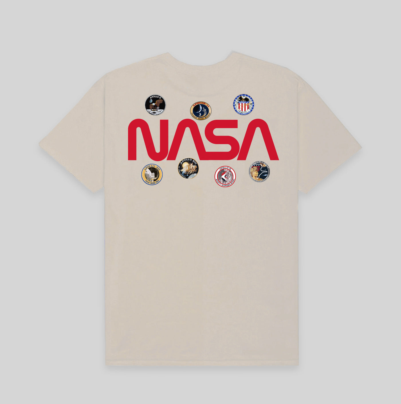 SKYLAB NASA MISSION PATCHES SAND COTTON TEE